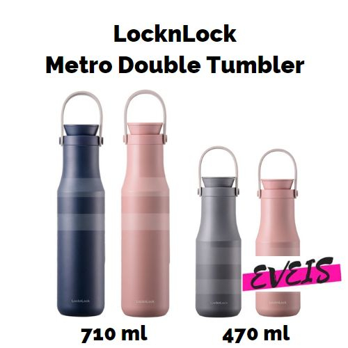 Jual LocknLock Metro Double Tumbler 470 ml / 710 ml - Termos Air Minum ...