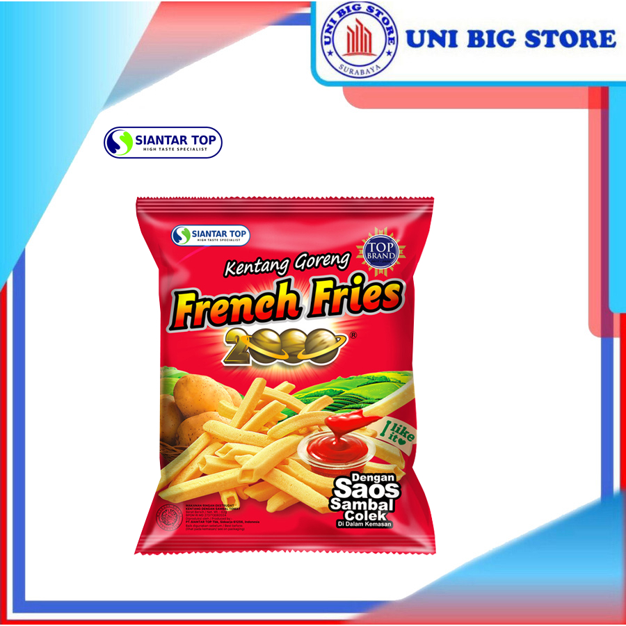 Jual French Fries 2000 Kentang Goreng Potato 52 gr Snack dengan Saos ...