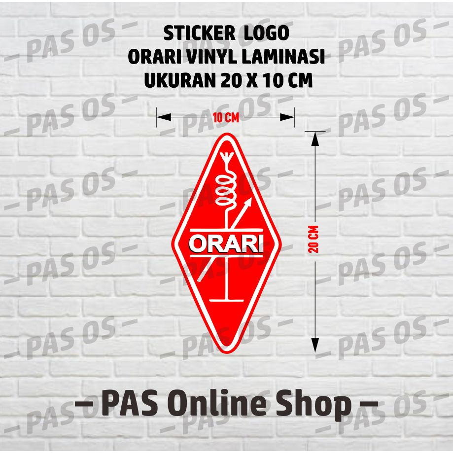 Jual STICKER LOGO ORARI UKURAN 20 X 10 - JUMBO | Shopee Indonesia