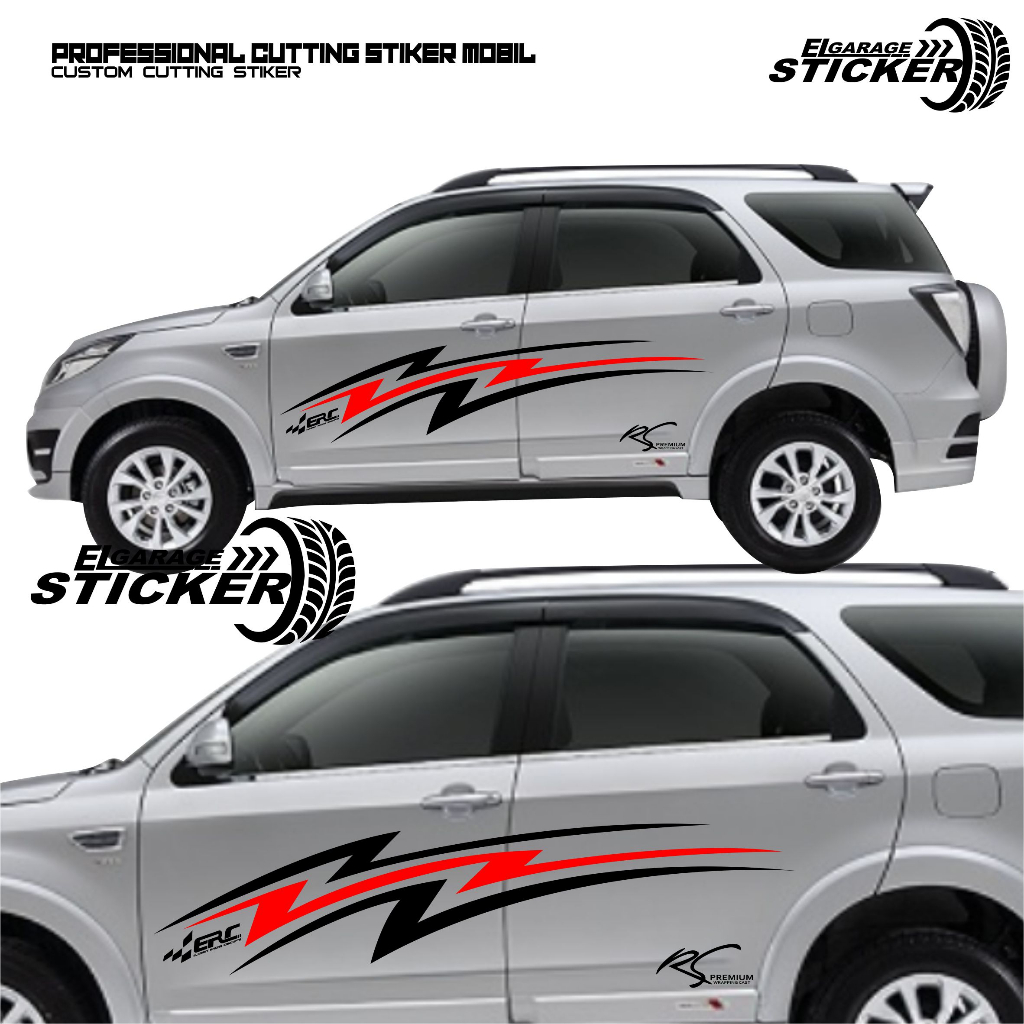 Jual Stiker mobil rush terios stiker cutting variasi body samping mobil ...