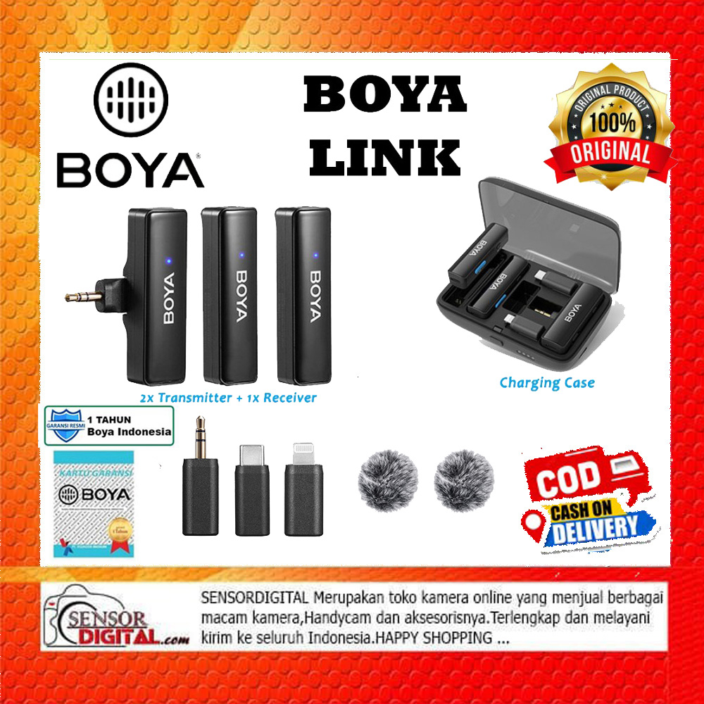 Jual BOYA LINK - BoyaLink All in One Wireless Microphone with Charging ...