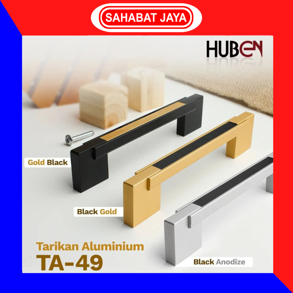 Jual Huben Handle Tarikan TA-49 96 128 160 192 224 Black Gold Anodize ...