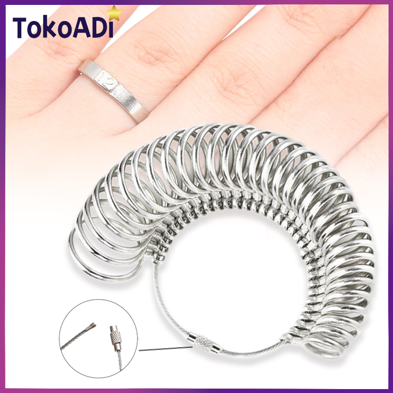 Jual 1-33 Alat Ukur Bahan Stainless / Ring Ukuran Jari Cincin Merek TSK ...
