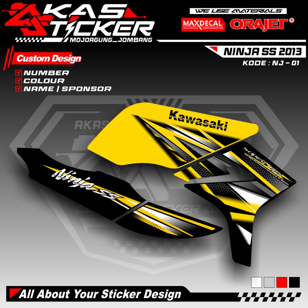 Jual Striping Variasi Ninja Sticker Ninja SS Transparan Hologram UV ...