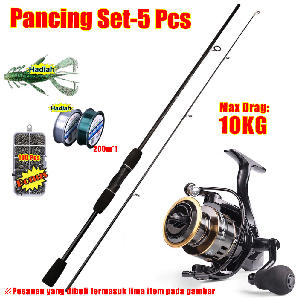 Jual Carbon Fiber Set Pancing 2 Bagian 1.65M/1.8M / 2.1M/2.4M Fishing ...