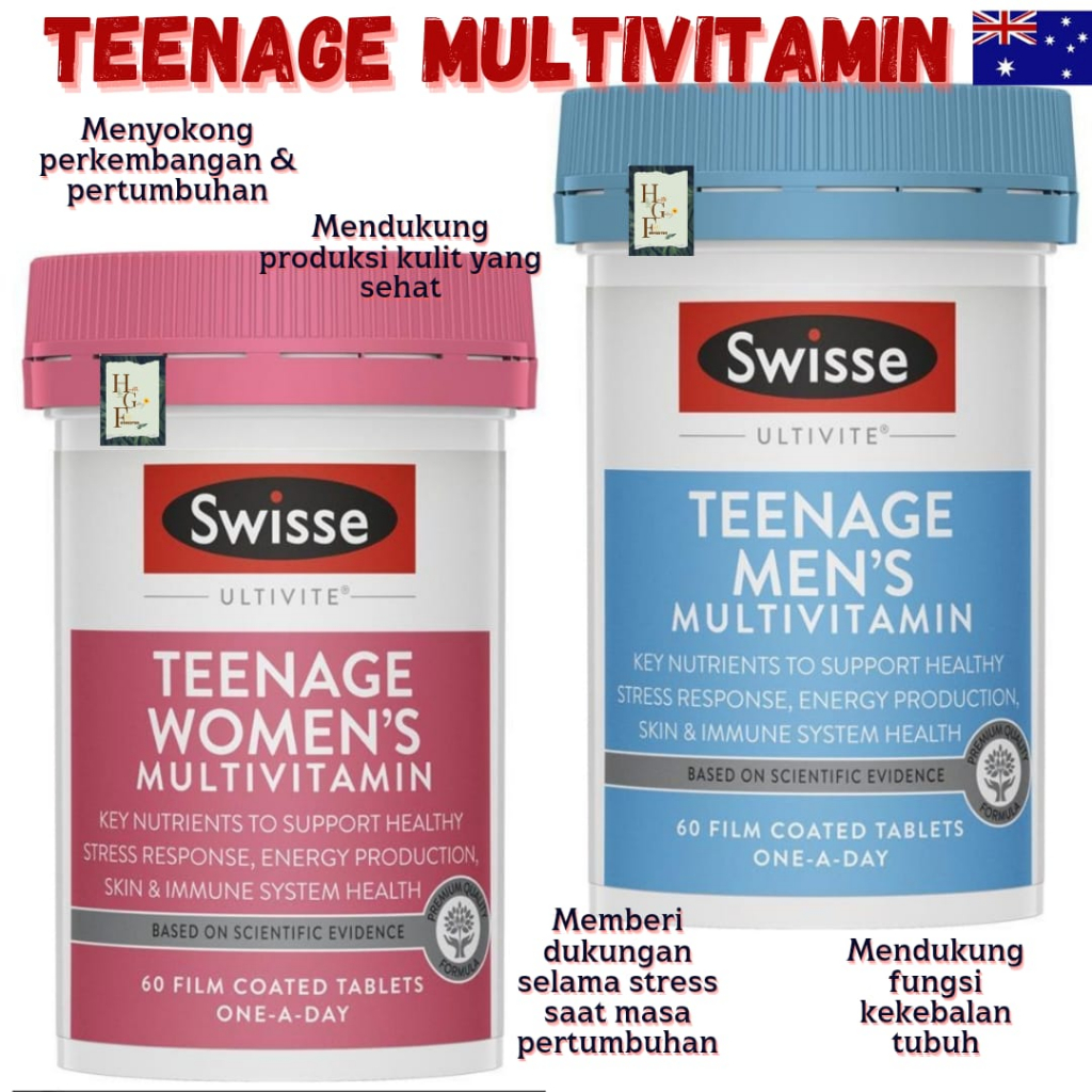 Jual Swisse Teenage Men's Ultivite & Teenage women's Ultivite 60 tablets | Shopee Indonesia