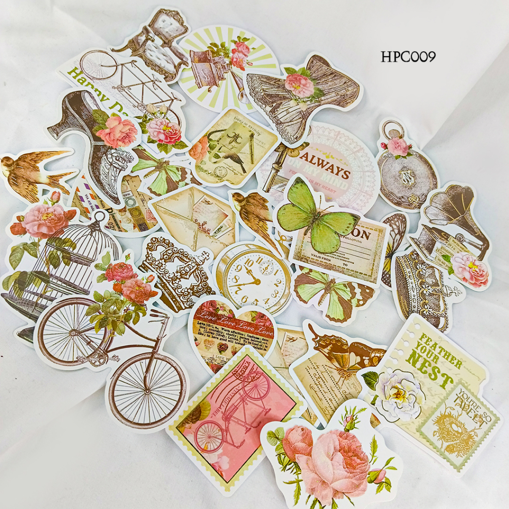 Jual Stiker Scrapbook Kerajinan Tangan Bentuk Vintage HPC001 | Shopee ...