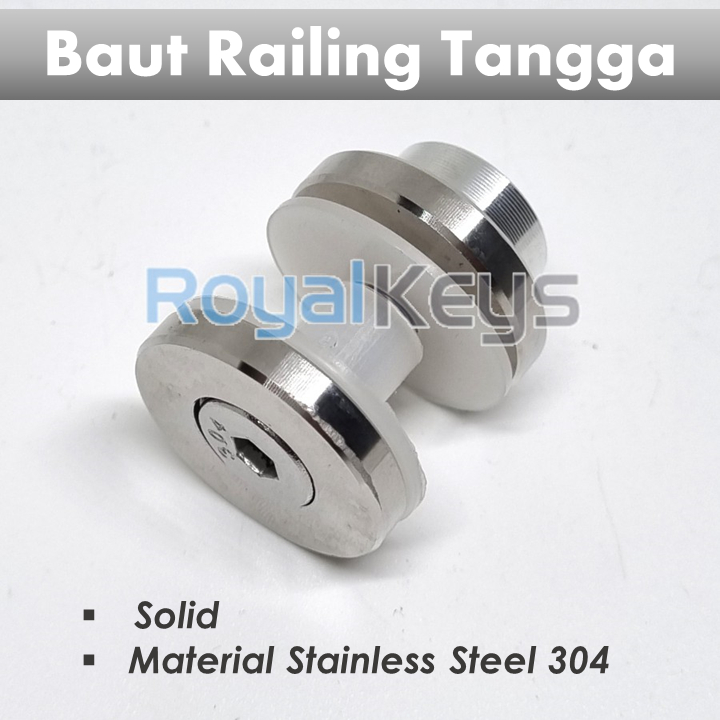 Jual Baut Kaca Railing Tangga Stainless Steel 304 Penjepit Kaca Tiang ...
