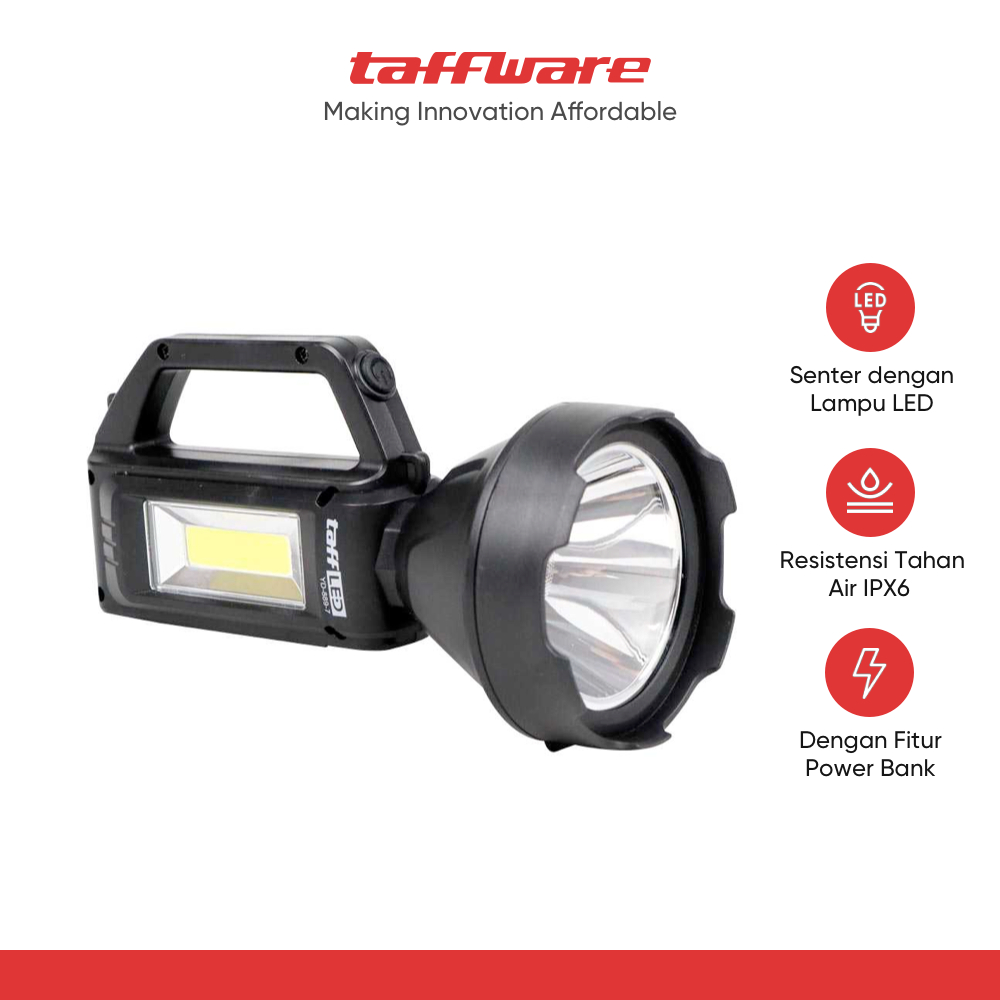 Jual TaffLED Senter Portable Rechargeable LED+COB - YD-899-7 | Shopee ...