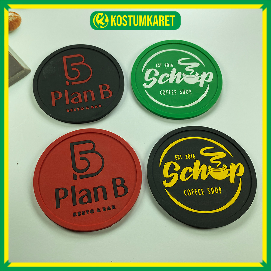 Jual [ Minimal 50pcs ] Kostum Tatakan Gelas Karet Anti Slip Desain ...