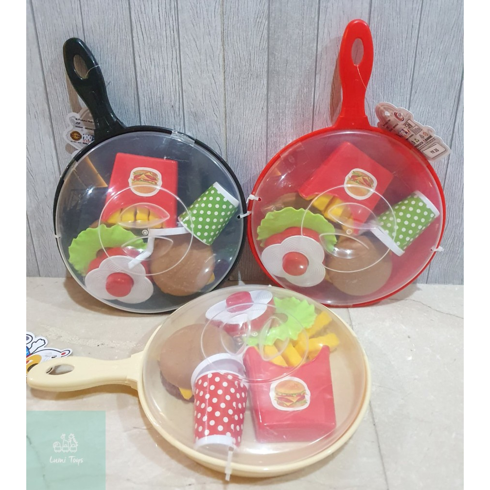 Jual Mainan anak masak - masakan panci burger / teflon burger dan ...