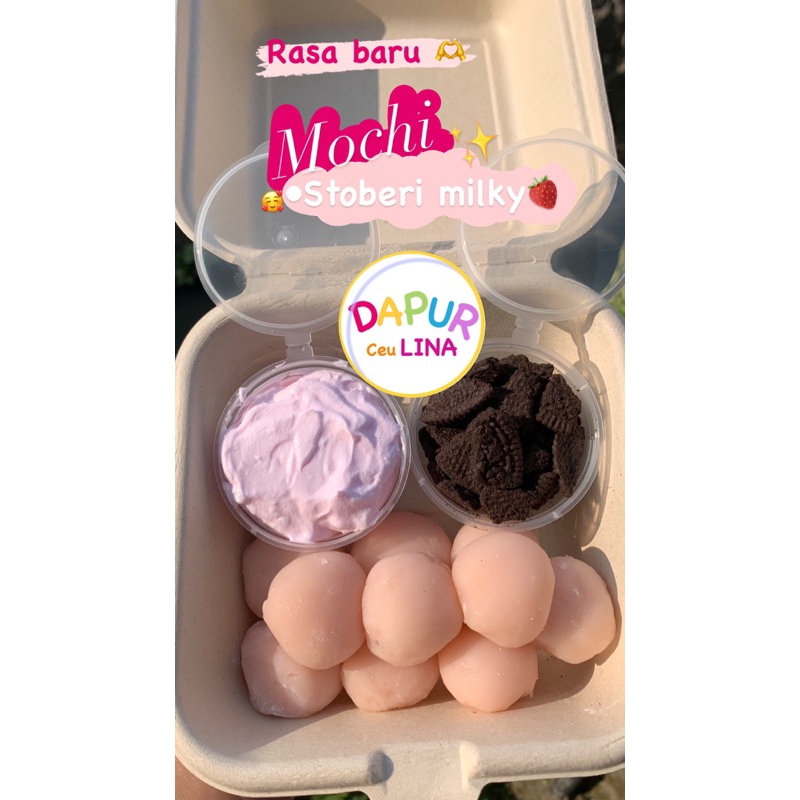 Jual Mochi bites cream stoberi milky | Shopee Indonesia