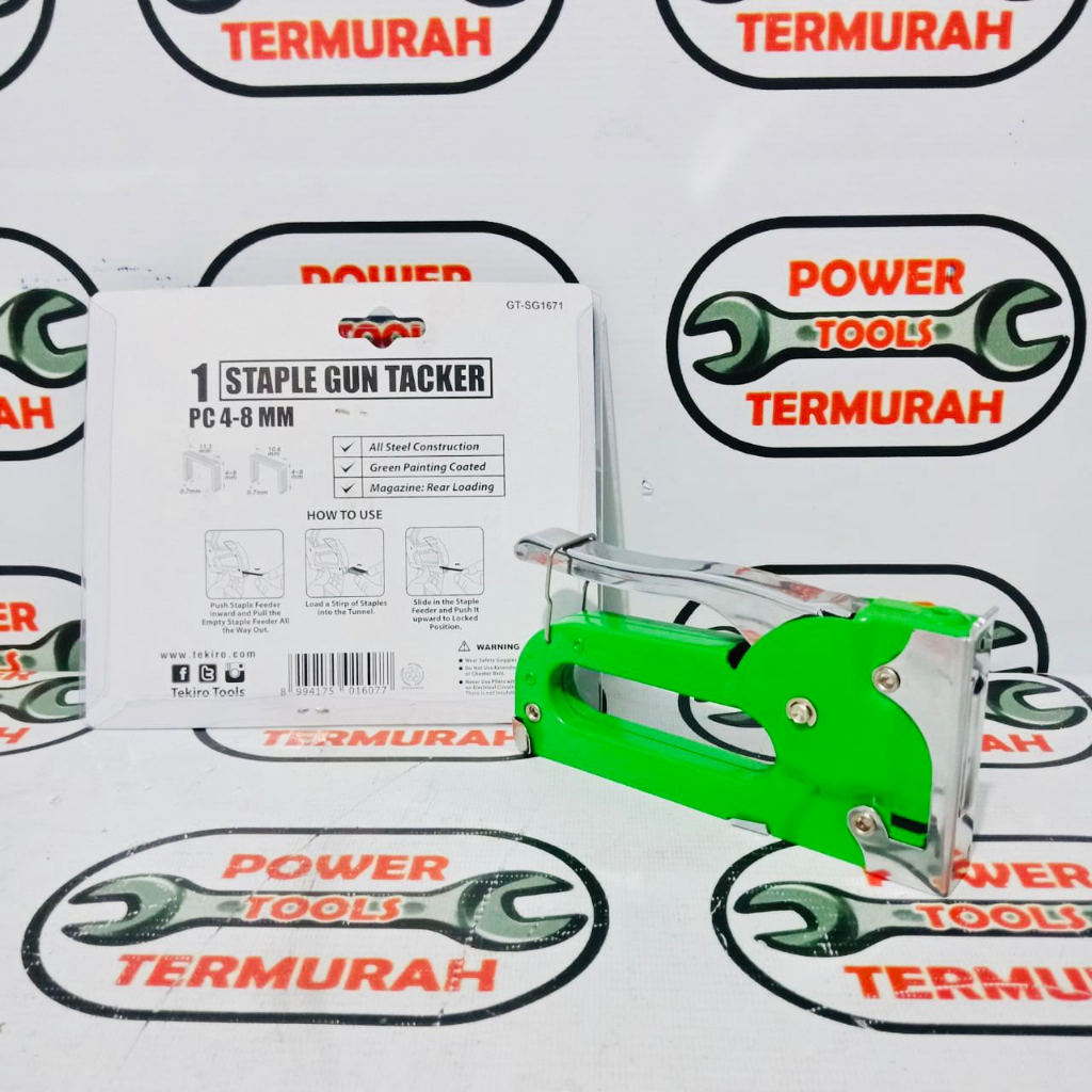 Jual STAPLER GUN TACKER TEKIRO SG1671 GUN TUCKER STAPLE GUN STEPLES ...