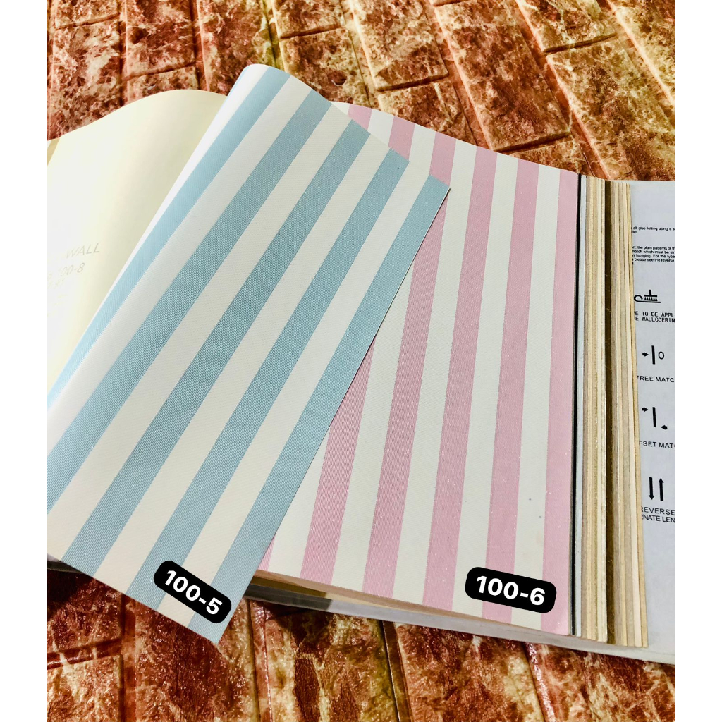 Jual Wallpaper Dinding Minimalis Garis Polos Biru Pink Hitam Abu Nw ...