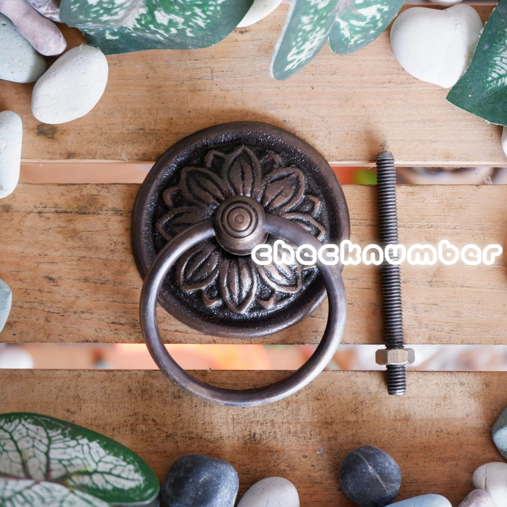 Jual Knop pintu lemari bulat aesthetic knop pintu lemari kuningan antik ...