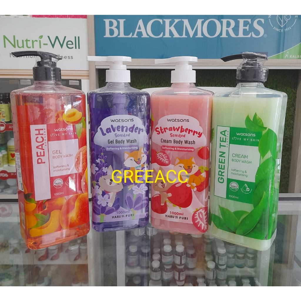 Jual sabun cair murah botol pump 1000ml watson body wash / watsons ...