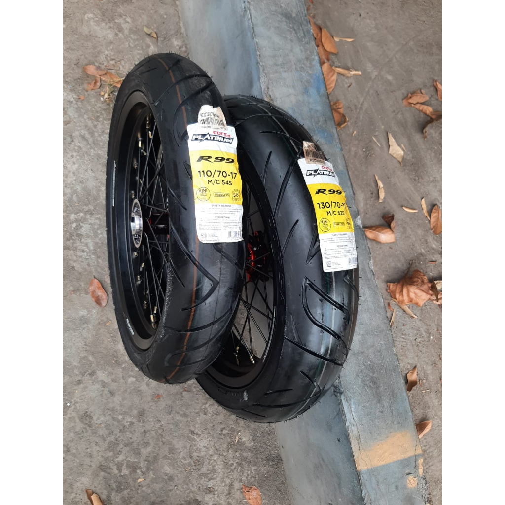 Jual Roda Set KLX Supermoto Ring 17 Ukur 300 350 ban Corsa Platinum R99 ...