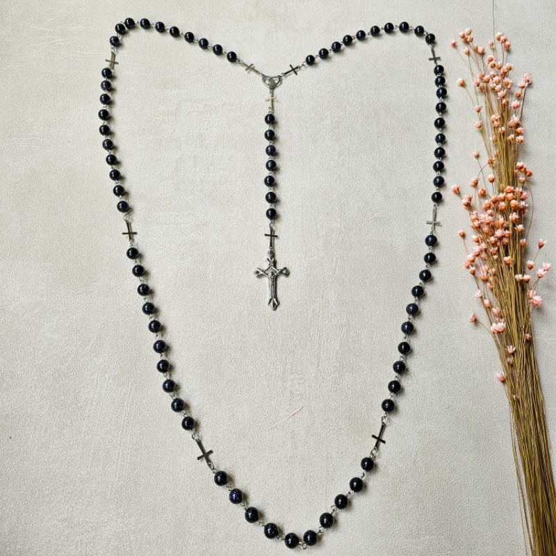 Jual Rosario 77 Doa Bapa Kami Batu Alam Blue Sandstones 8mm | Shopee Indonesia