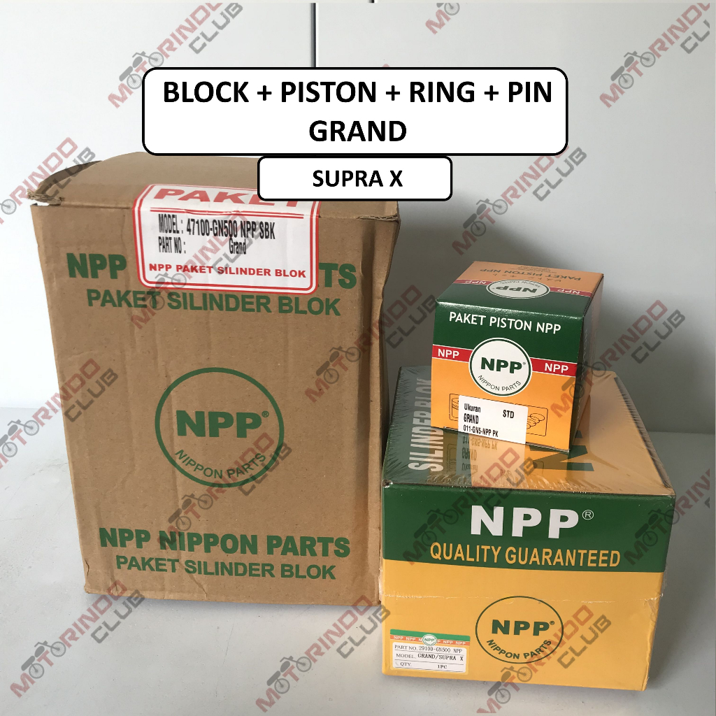 Jual Paket Silinder Blok motor GRAND ; SUPRA merek NPP | Paket Sylinder ...