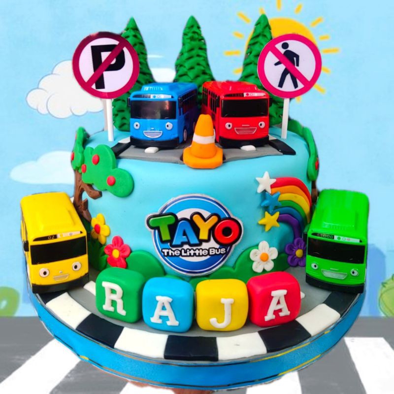 Jual kue ulang tahun/cake custom/tayo cake/cake ulang tahun/birthday ...