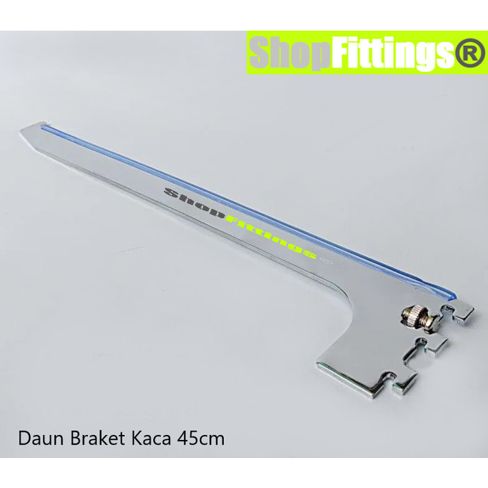 Jual Daun Braket Ambalan Siku Kaca Slot Channel Glass Shelf Bracket 15 ...