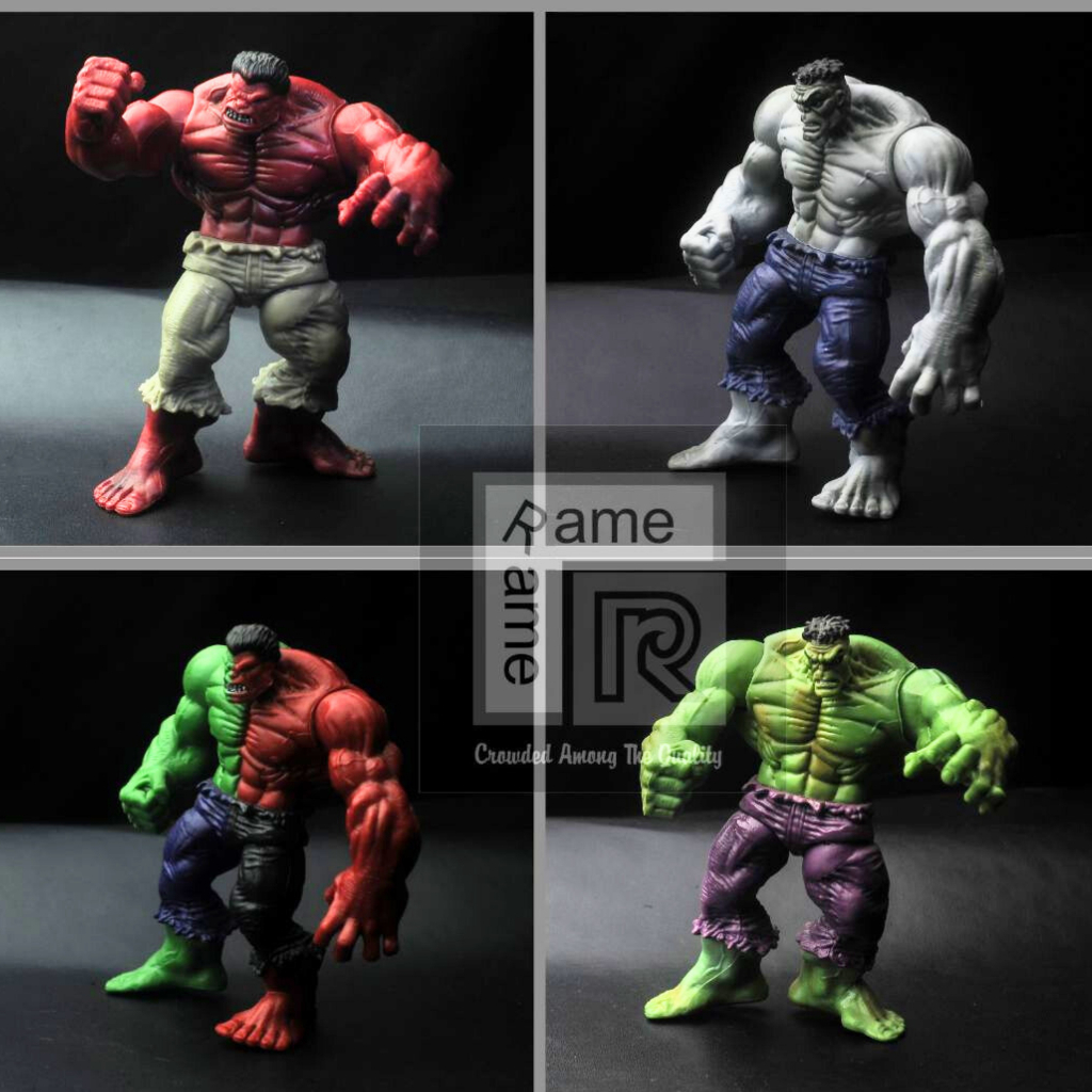 Jual Hulk Action Figure Red Hulk Green Hulk Grey Hulk Red Green Hulk ...