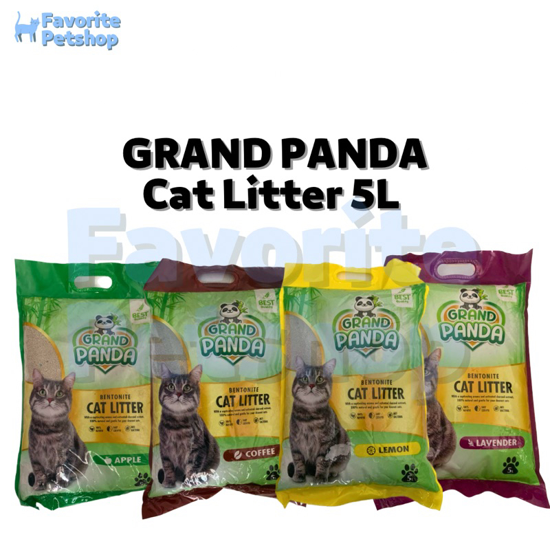 Jual GRAND PANDA Pasir Gumpal wangi Bentonite Kucing Cat Litter Murah ...