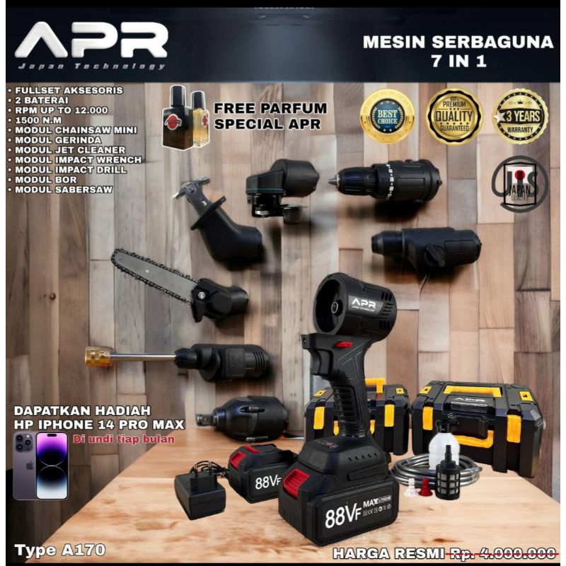 Jual APR JAPAN A170 impact wrench bor gerinda senso chainsaw rotary ...