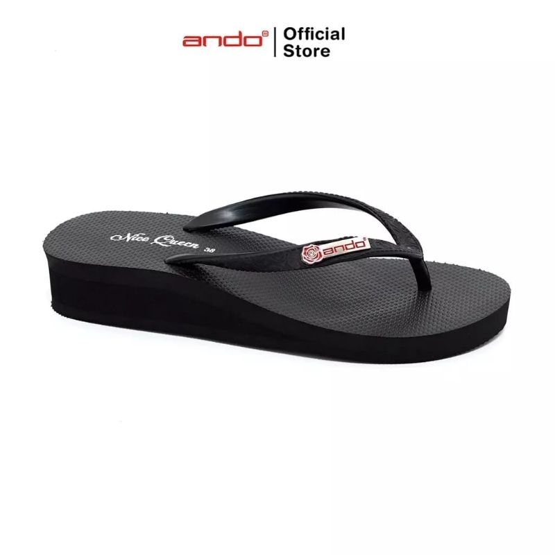 Jual ANDO Nice Queen Sandal Wanita Wedges Sendal Jepit Wedges Perempuan ...