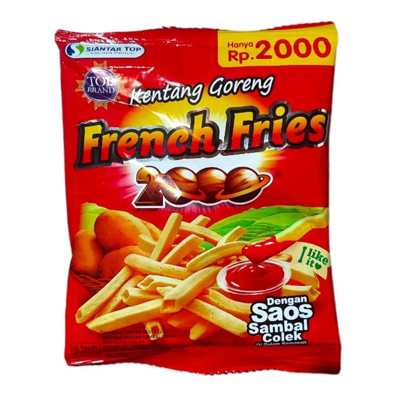 Jual Ciki Kentang Goreng FRENCH FRIES 2000 15 Gram Dengan Saos Sambal ...