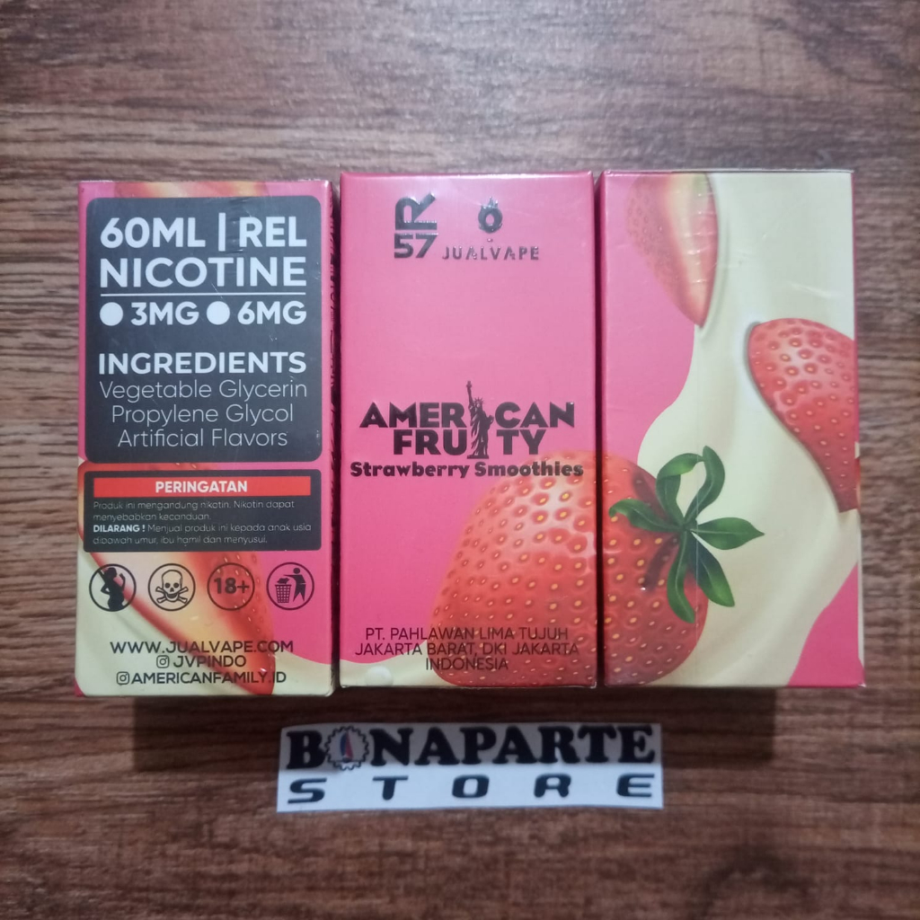 Jual American Fruity Strawberry Smoothies 3MG 60ML by Hero57 Cukai 2023 ...