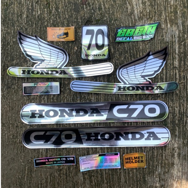 Jual EBETHDECAL Striping Sticker HONDA C 70 + Sticker Detailing ...