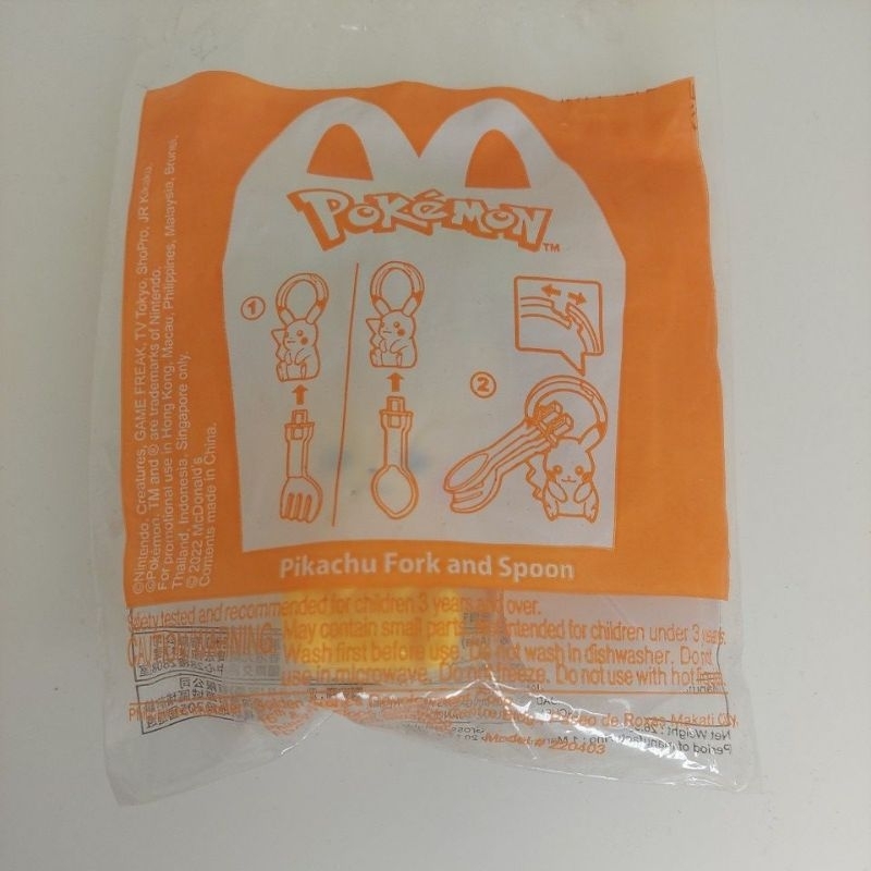 Jual Happy Meal Pokemon - Pikachu Fork and Spoon | Shopee Indonesia