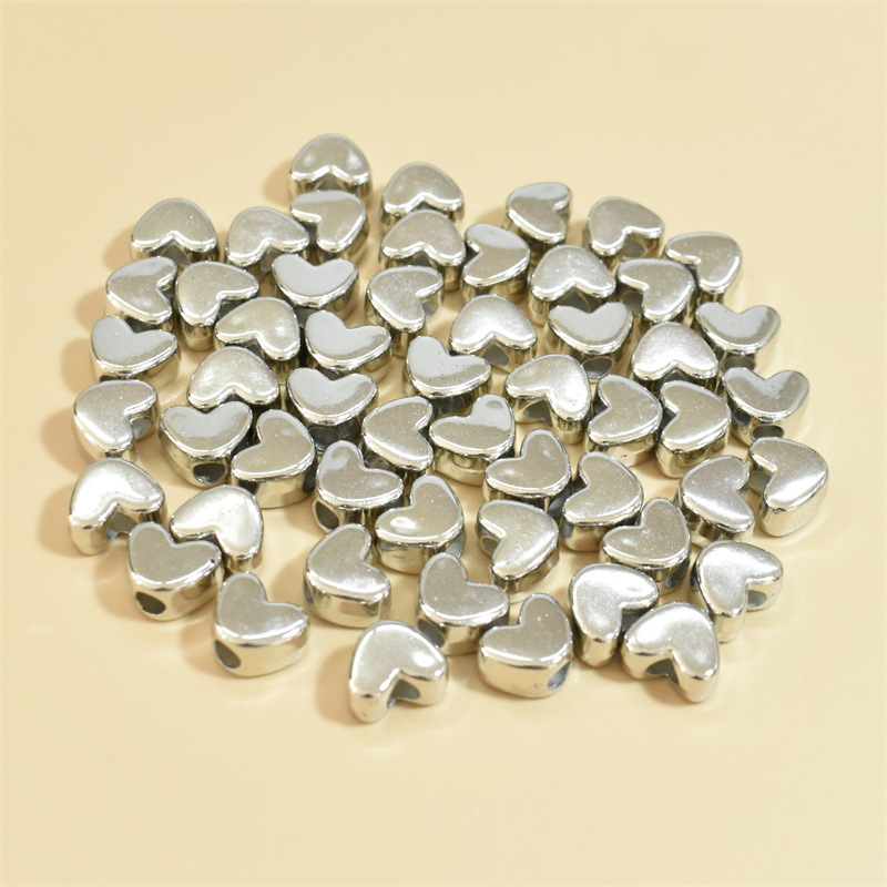 Jual 10 gr Manik-manik Charm Mote CCB Metalik - HATI LUBANG BESAR ...