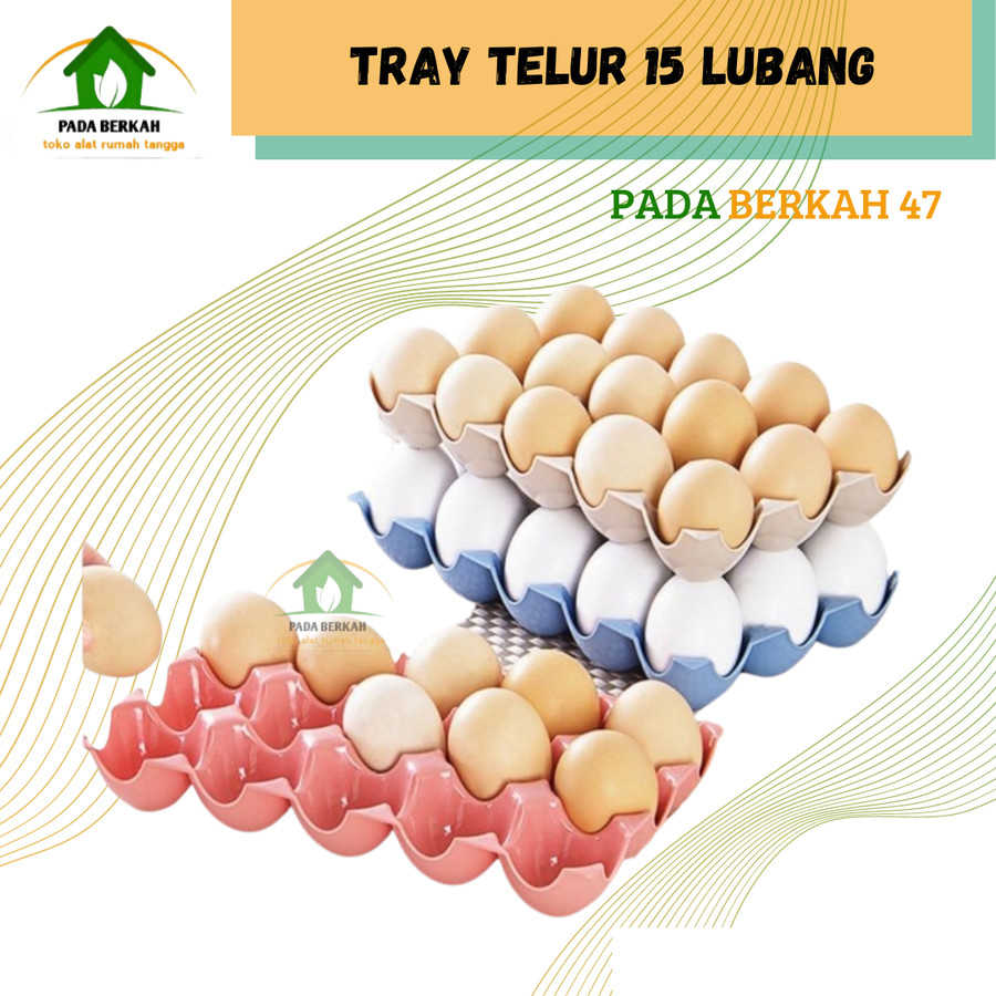 Jual Egg Tray Wadah Tempat Telur Rak Penyimpan Telur 15 Lubang Egg ...