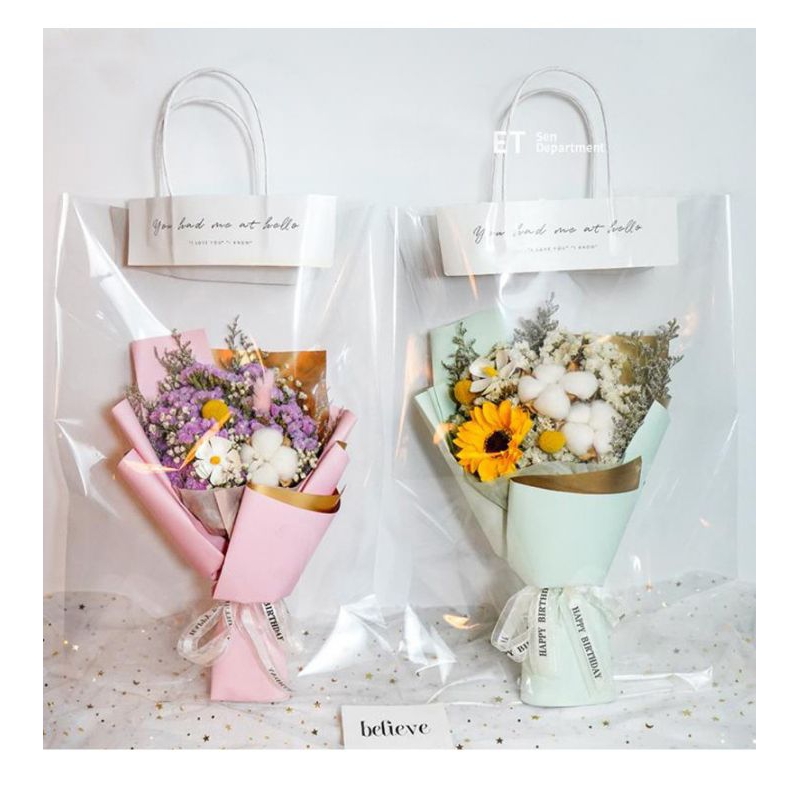 Jual Plastik Bunga Tranparan Plastik Flower Buket Bag Plastik Buket ...