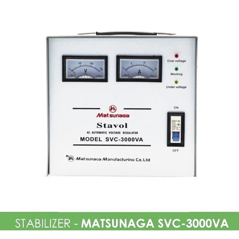 Jual Stabilizer Stavol Matsunaga SVC-3000VA 3000W 3000 Watt Mesin Stabiliser Penstabil Listrik ...