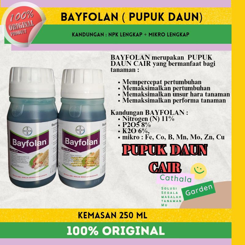 Jual BAYFOLAN KEMASAN 250 ML | PUPUK DAUN CAIR NUTRISI TANAMAN | Shopee ...