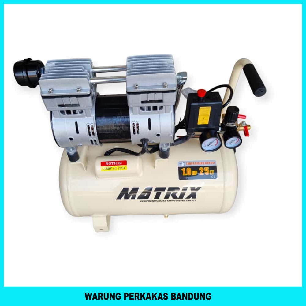 Jual Matrix Kompresor Angin 1 HP 25 Liter Compressor Oilless OFS750-25 ...