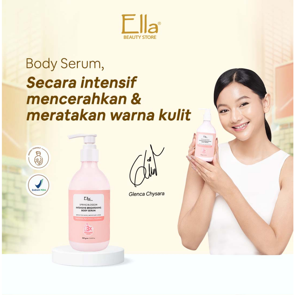 Jual Ella Skincare Spring Blossom Intensive Brightening Body Serum with Niacinamide, Glutathione ...
