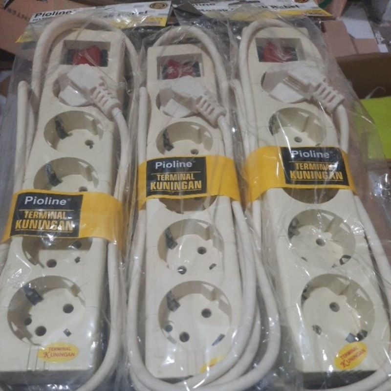 Jual Colokan 5 lubang pioline panjang kabel 3 meter | Shopee Indonesia