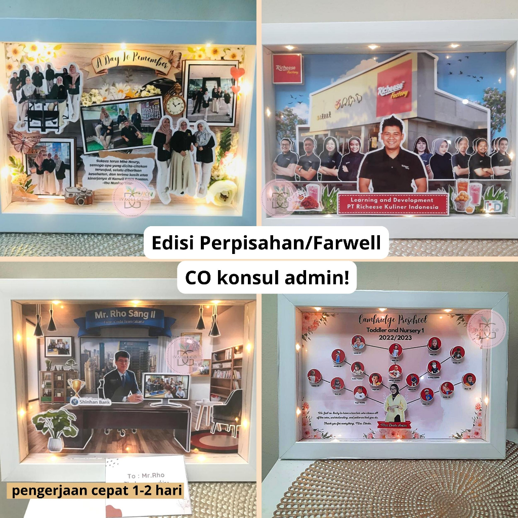 Jual Scrapbook Pop Up 3D I bingkai I Perpisahan I Pensiun I Kantor I ...