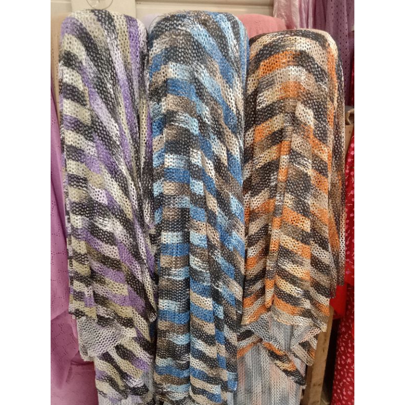 Jual kain/bahan kaos jala/jaring motif | import korea | Shopee Indonesia