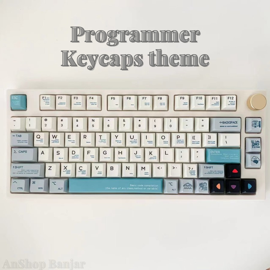 Jual Keycaps Programmer Theme PBT Cherry Profile keycap set | Shopee Indonesia