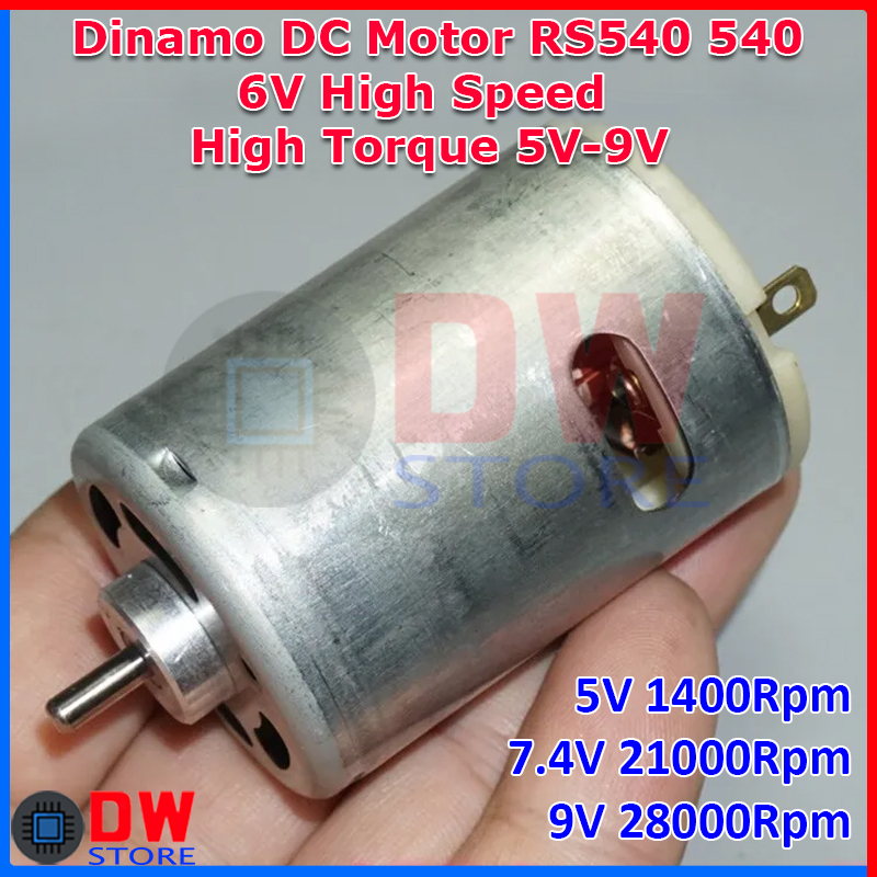 Jual Dinamo DC Motor RS540 RS 540 DC 6V High RPM Speed High Torque 5V ...