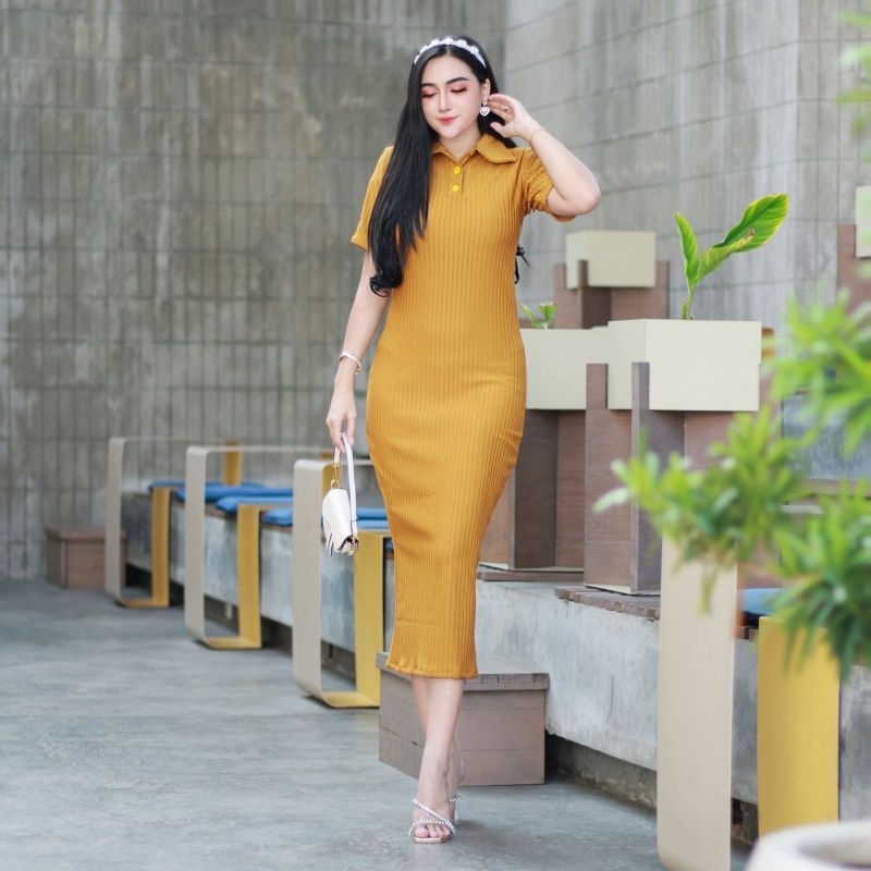 Jual JENNY DRESS KNIT PREMIUM JUMBO LD 125 / DRESS RAJUT JUMBO PREMIUM ...