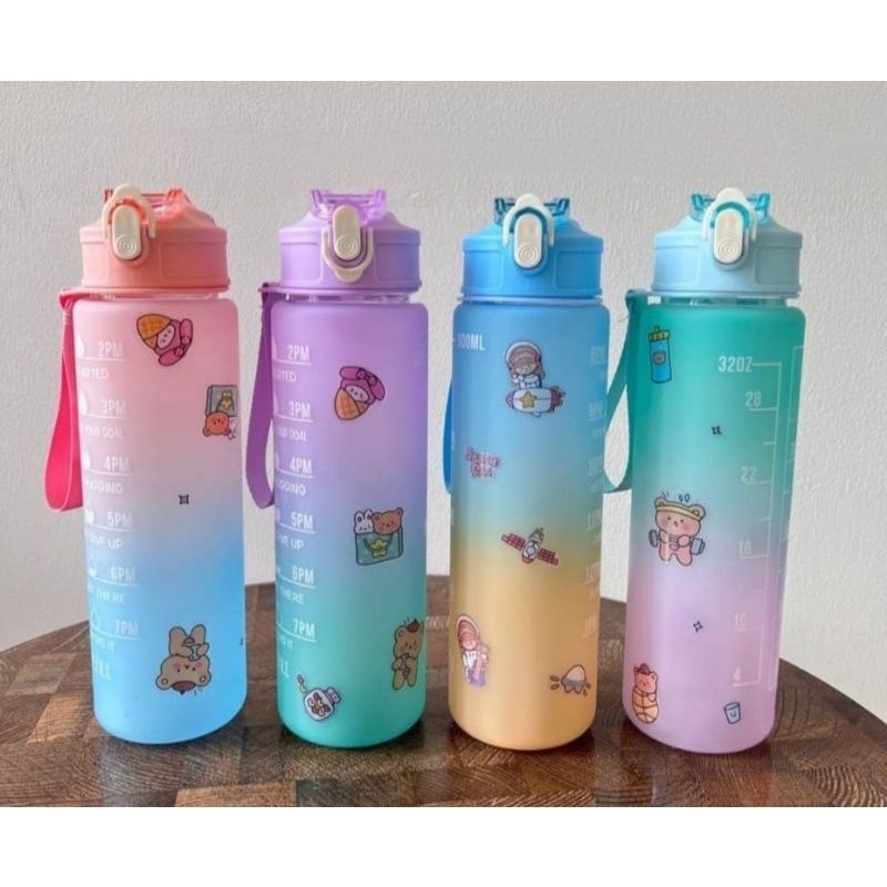 Jual Botol Air Minum 900ml / 1liter Gradasi Botol Air Minum Portable ...