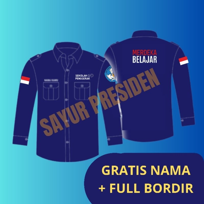 Jual seragam Merdeka Belajar Kemeja Merdeka belajar Baju Merdeka ...