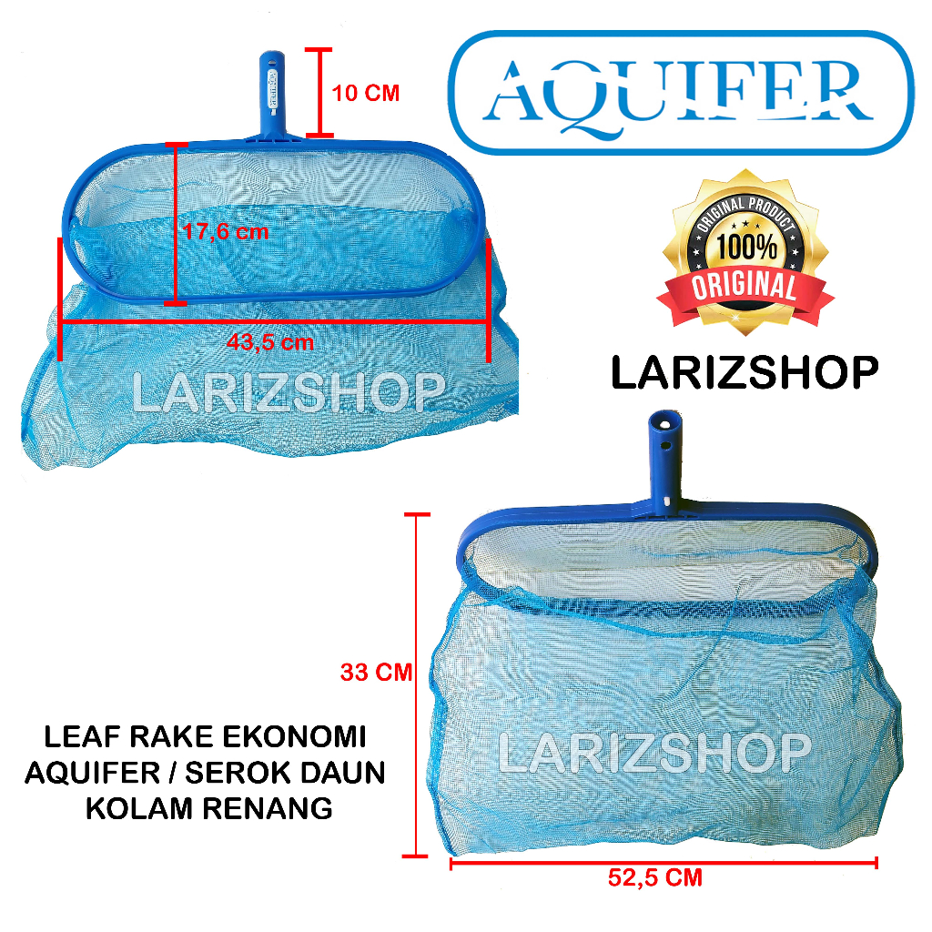 Jual Leaf Rake Ekonomi Aquifer Original / Jaring Serok Daun Kolam ...