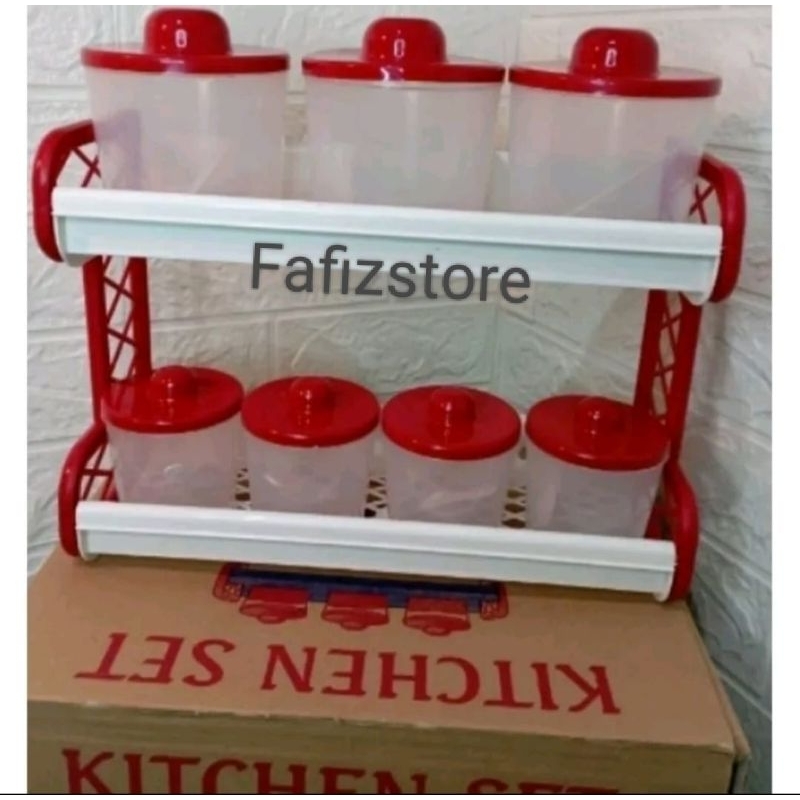 Jual Rak bumbu Kitchen Set 7 in 1 lengkap dengan sendok cap GM | Shopee ...